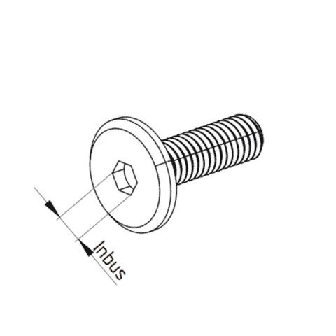 Binnenzeskant bout platkop - Verbindingen op maat // Rigo Metaal BV